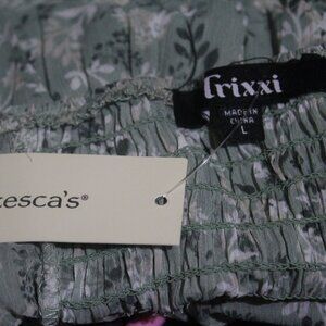 Francesca's Collections | Dresses | Francescas Trixi Floral Sage Green ...